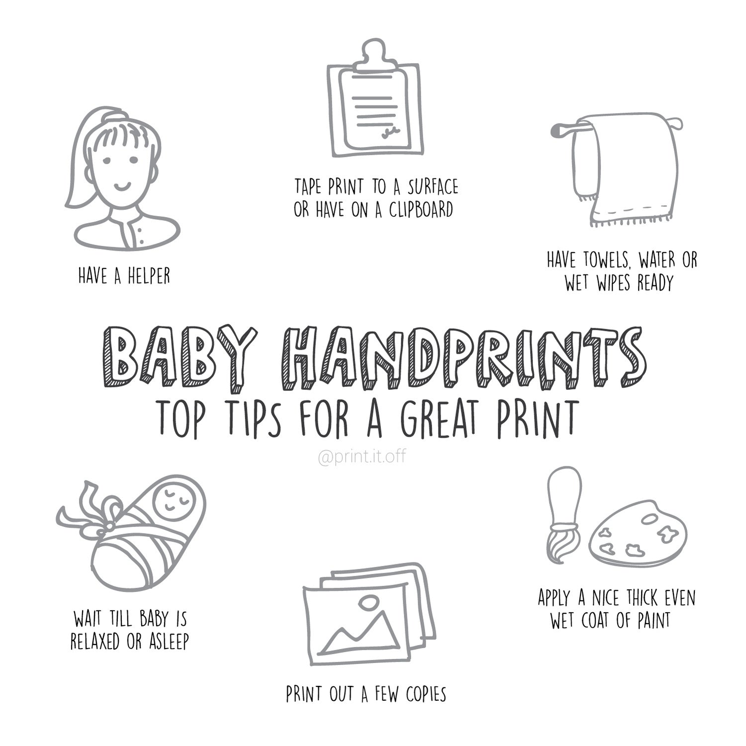6 x Tips to Create the Perfect Baby Handprint – PRINT IT OFF