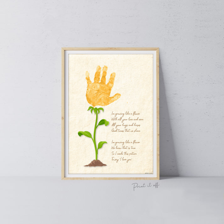 I'm Growing Like a Flower / Hand Handprint Art / Kids Baby Toddler / M ...