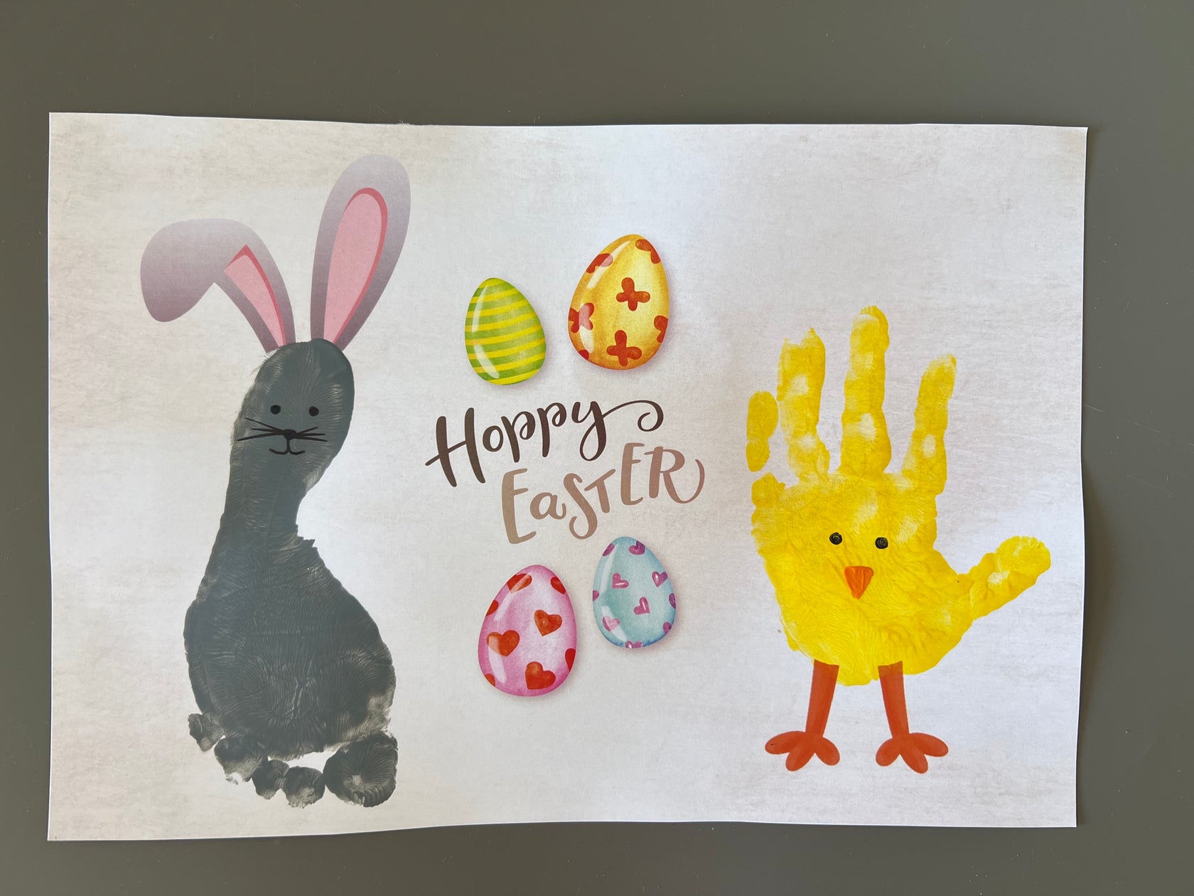 Bunny Chick / Footprint Handprint Hand Foot Art Craft / Hoppy Happy Ea