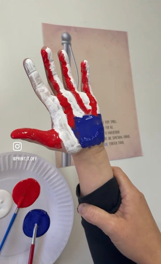 4th of July Handprint Art Craft Flag - Download Now – PRINT IT OFF