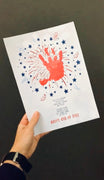 Firework Handprint Art Craft / Happy 4th of July Independence Day USA ...