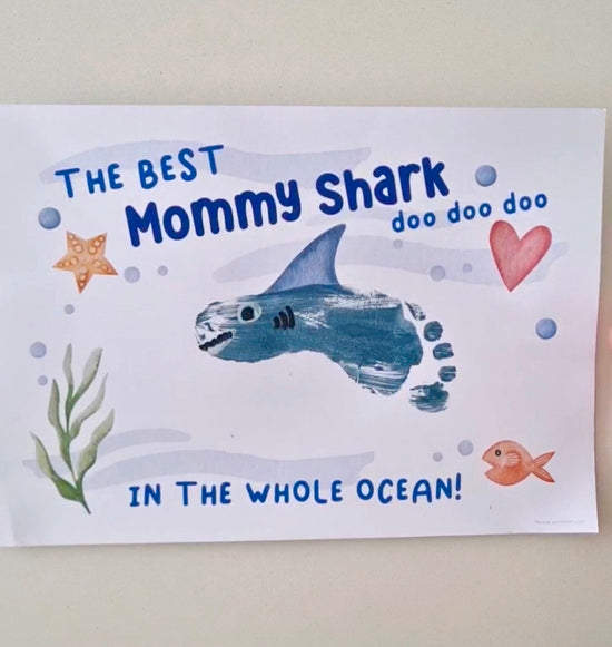 Best Mommy Shark / Footprint Handprint Art Craft Mom Mother's Day Birt ...