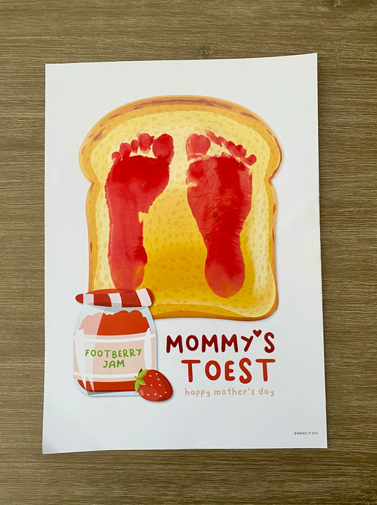 Mommy's Toest / Happy Mother's Day Mom / Footprint Feet Toes Art / Kee ...