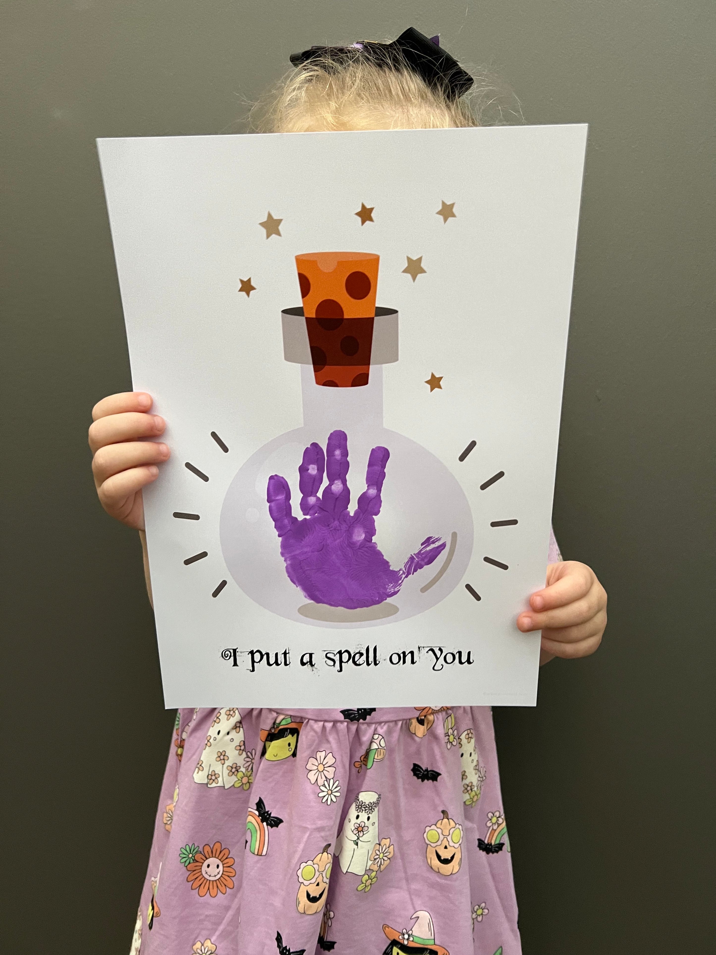 I Put a Spell On You Witch Footprint Handprint Foot Hand Halloween Art ...