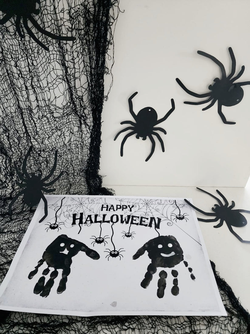 Halloween Spider Handprint Hand Art Craft / Kids Toddler Baby Card DIY ...
