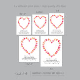 Mother's Day Little Hand Poem Heart / Handprint Art Craft Template / K ...