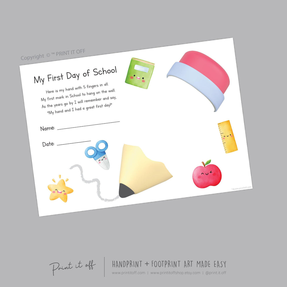 1st First Day School Pencil / Kindergarten Pre-K Daycare Pre-School ...