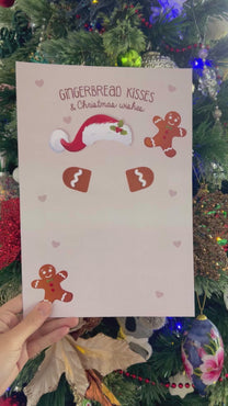 Gingerbread Man Kisses Christmas Wishes Footprint Handprint Art Craft ...