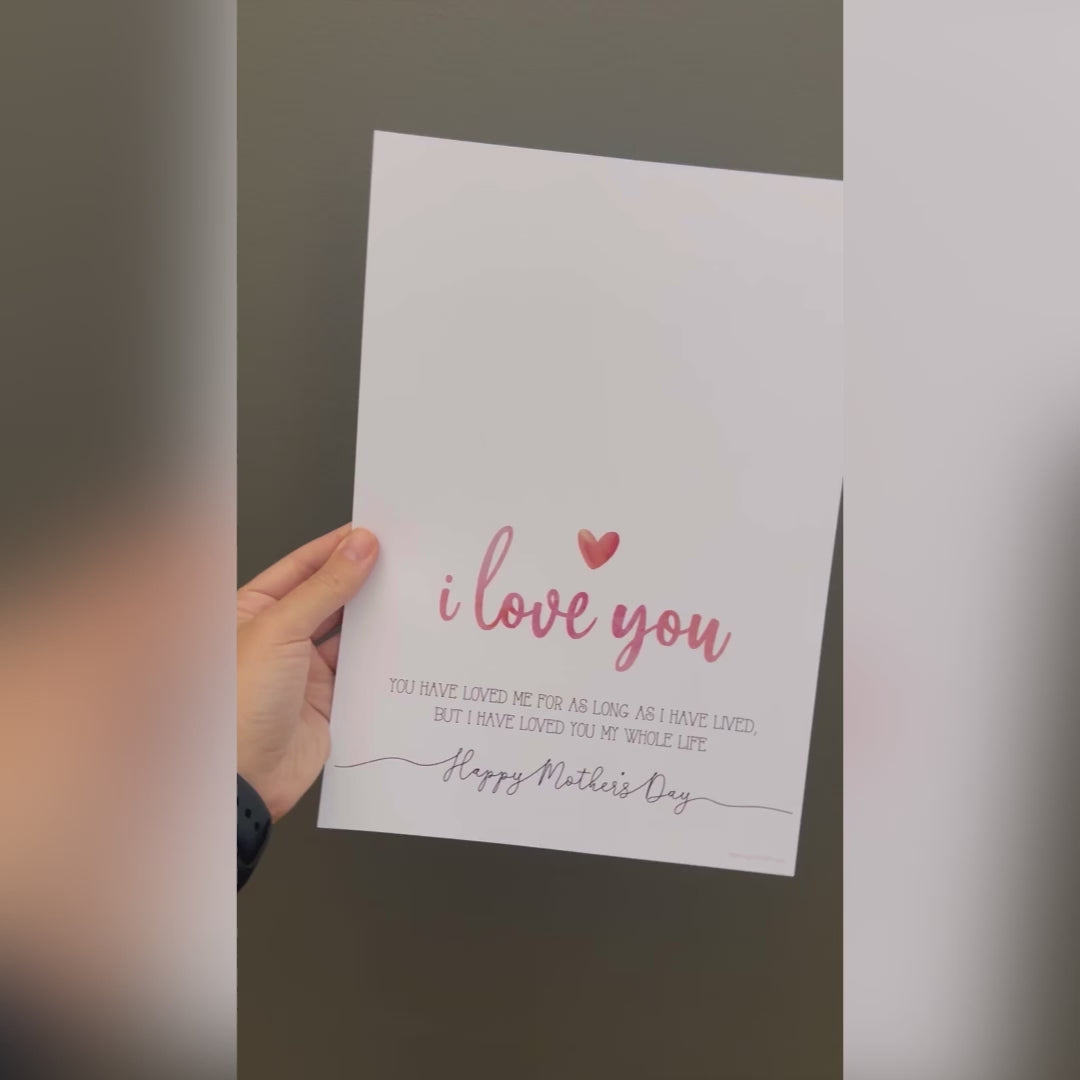 Happy Mother's Day I Love You / Footprint Handprint Feet Foot Art Craf ...