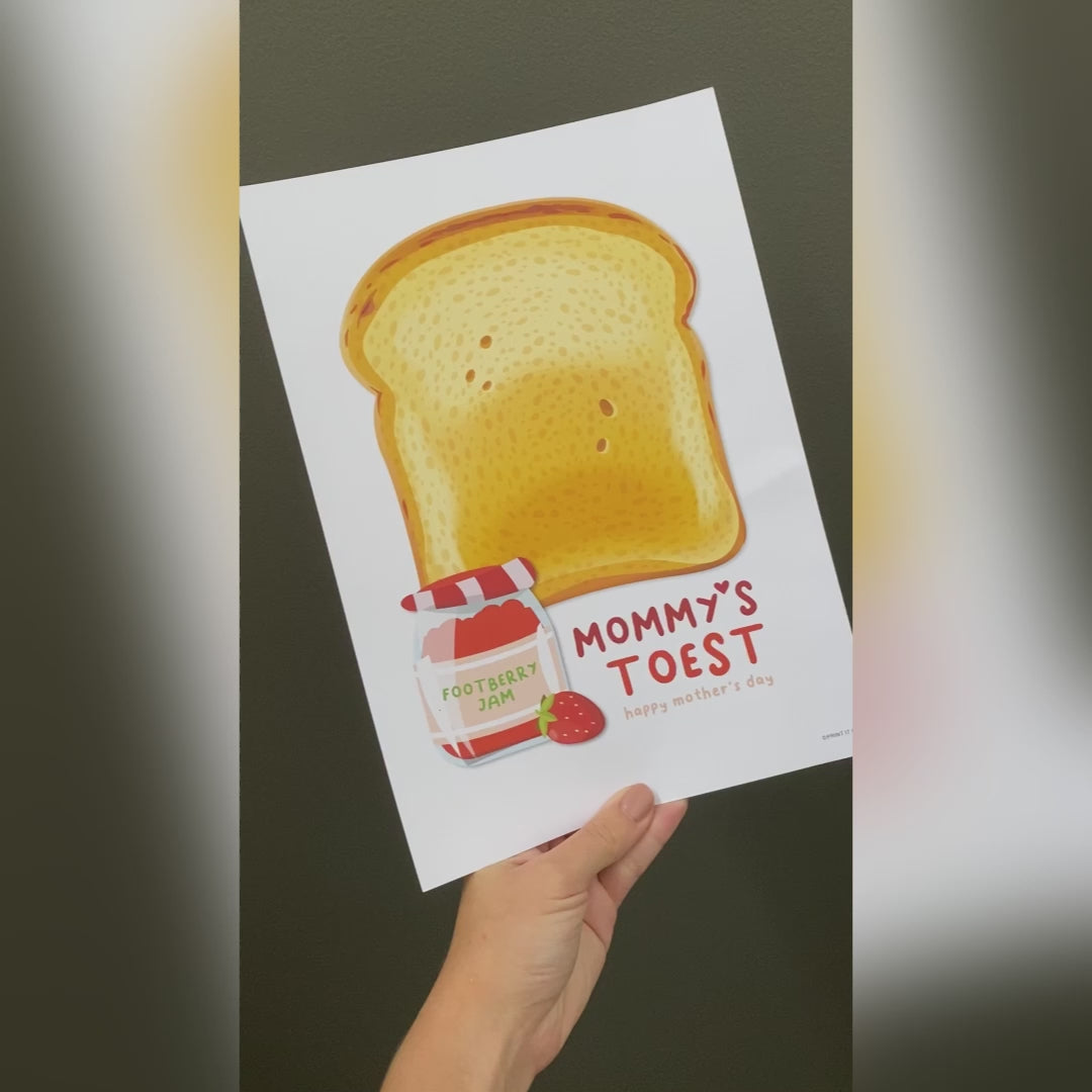 Mommy's Toest / Happy Mother's Day Mom / Footprint Feet Toes Art / Kee ...