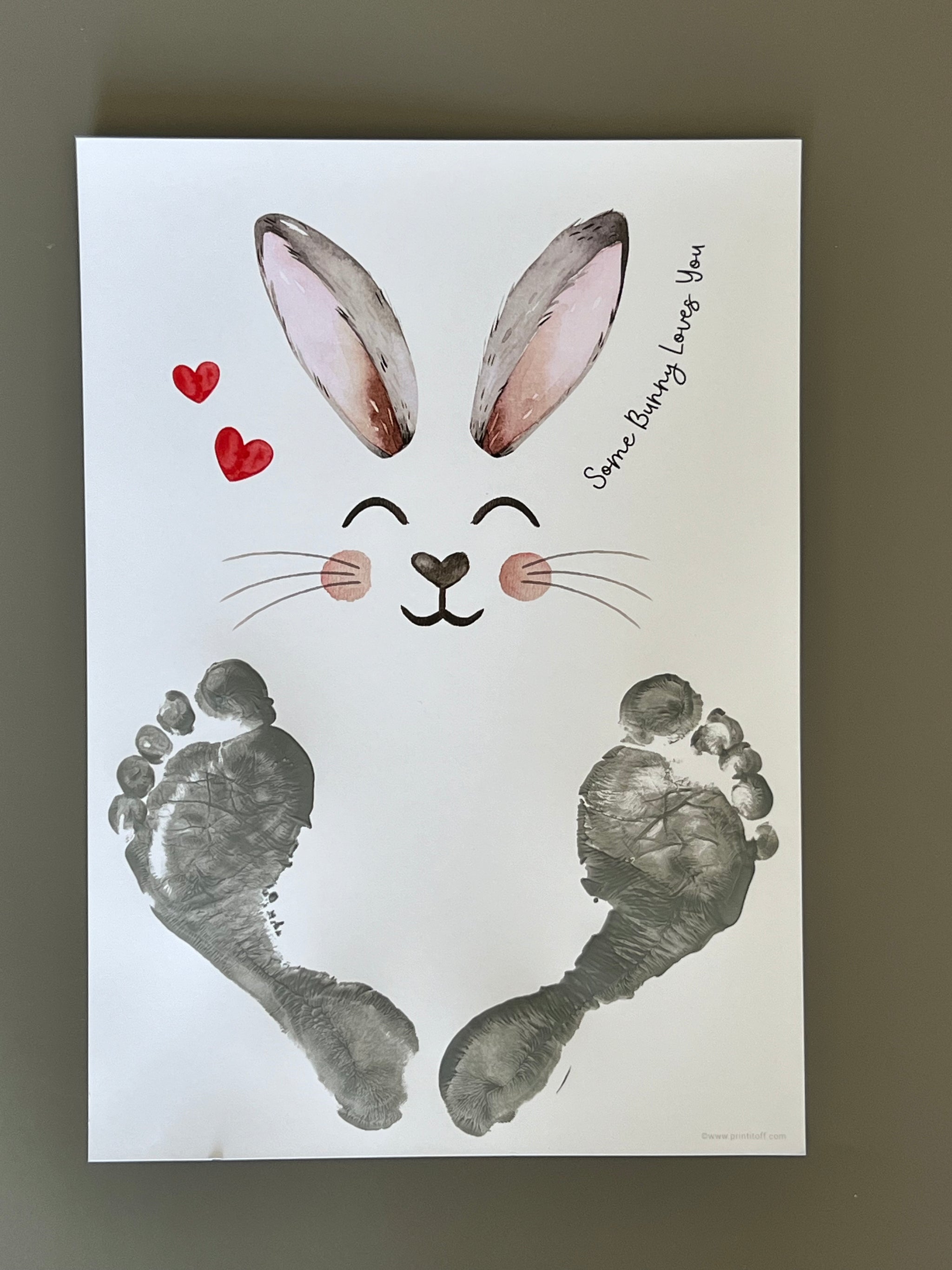 Some bunny Loves You / Easter / Footprint Handprint Art / Baby Toddler ...