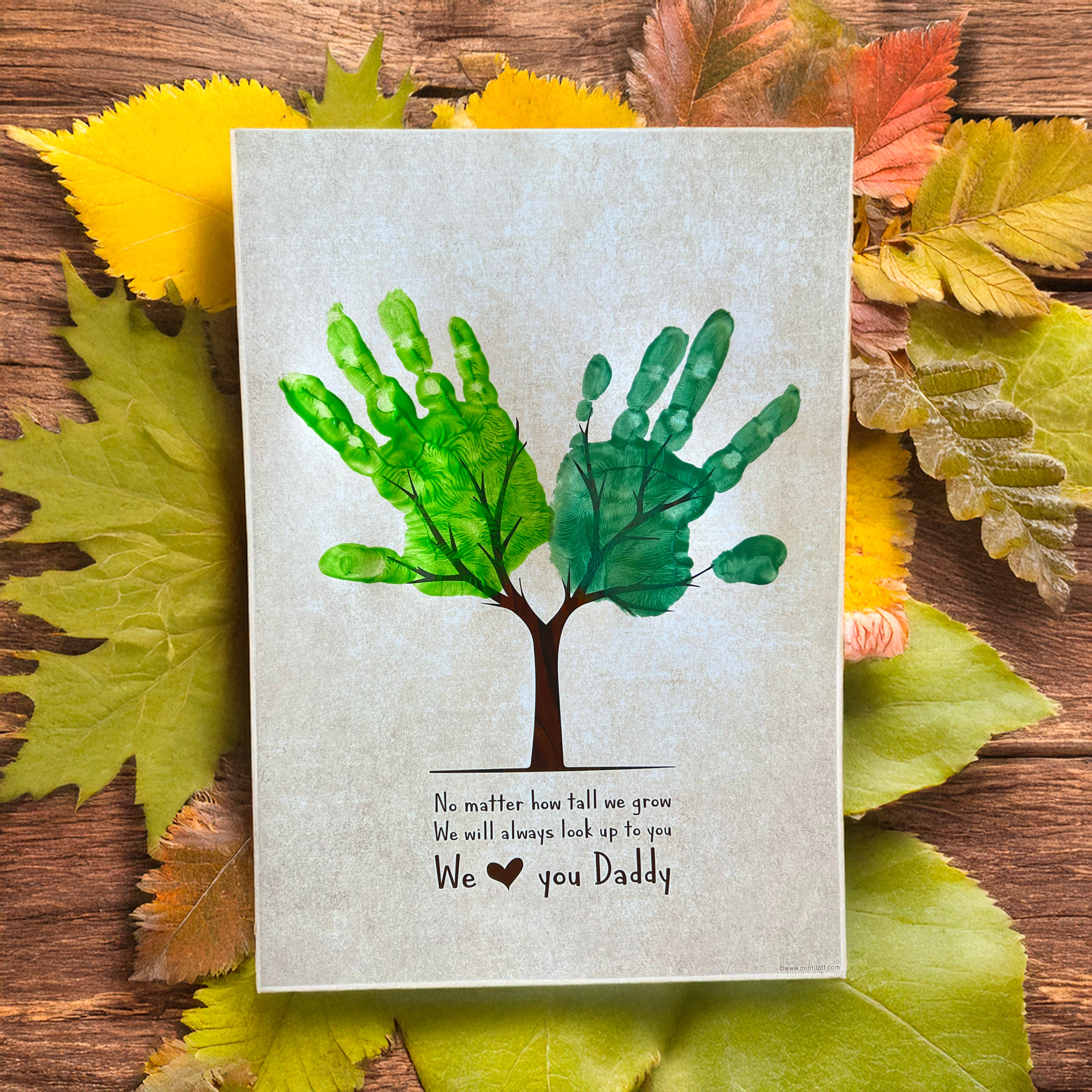 We Love You Daddy Tree / Handprint Footprint Art Craft / Fathers Day D ...