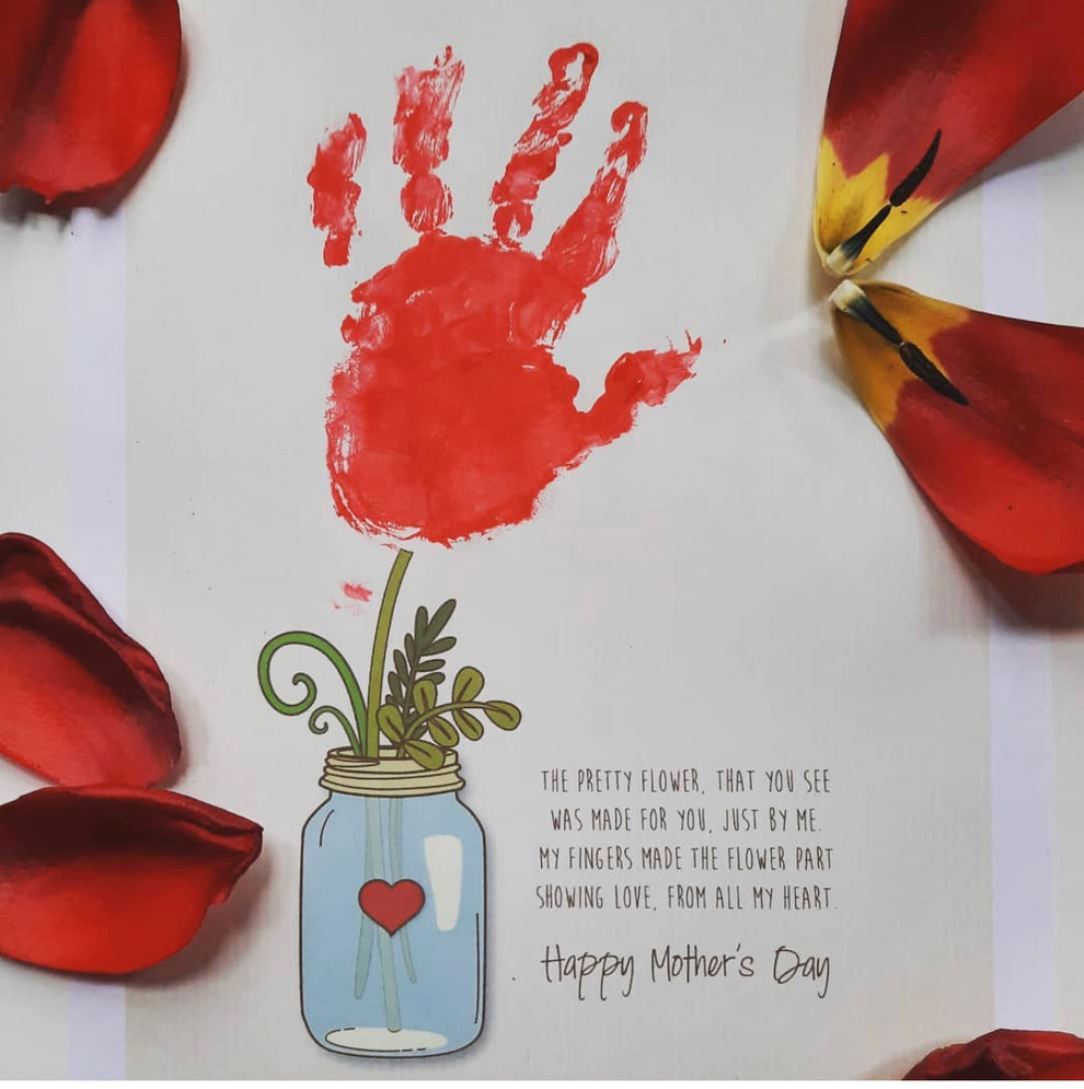 Handprint Art / Flower Jar / Keepsake Craft / Happy Mother's Day / Mom ...
