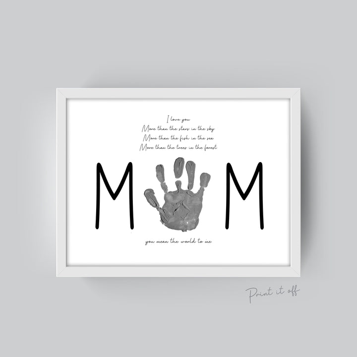Mothers Day + Mom/Mum - Handprint & Footprint Art Craft – PRINT IT OFF