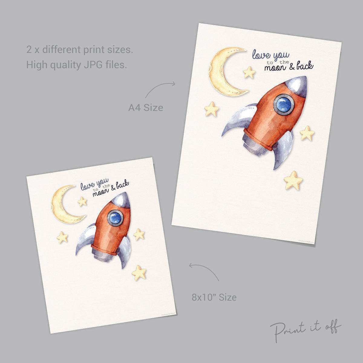 Love You to the Moon and Back / Handprint Art / Rocket Stars / Kids Ba