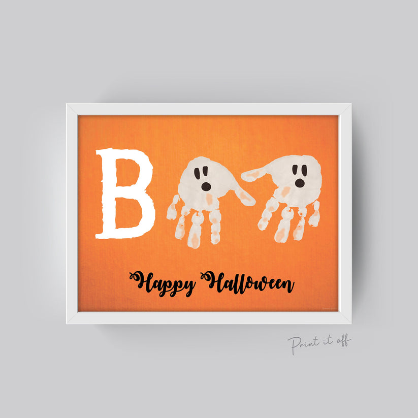 Boo Ghost Halloween Handprint Art Craft for Kids – PRINT IT OFF