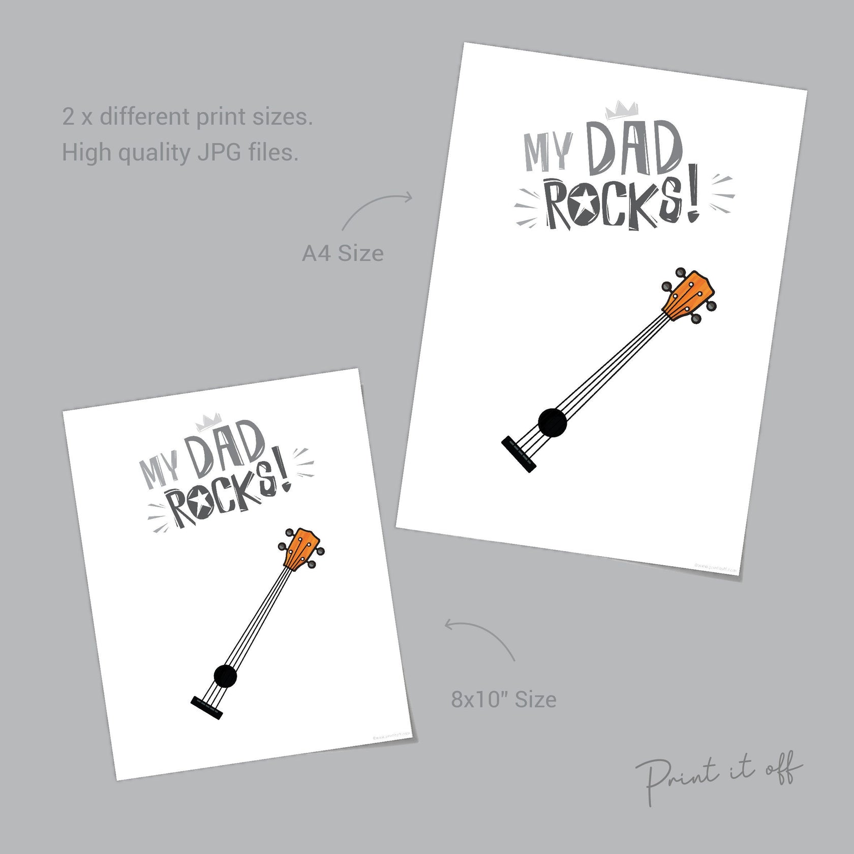 Handprint Art Craft / My Dad Rocks / Father's Day Birthday / Kids Baby