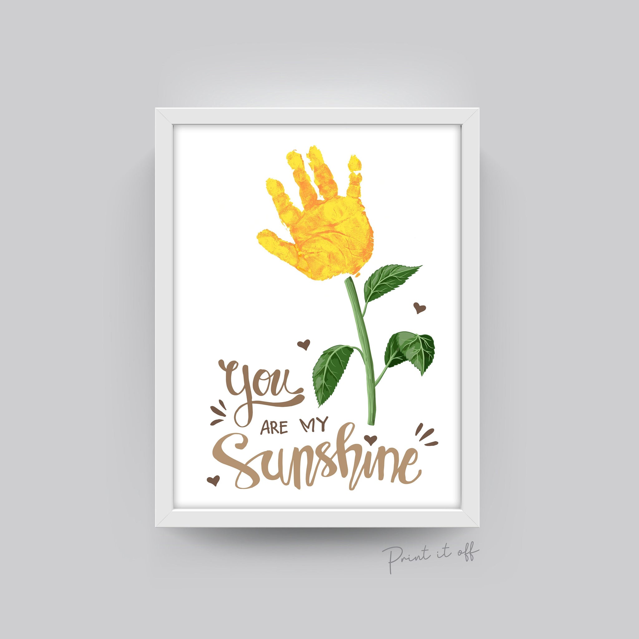 You Are My Sunshine Handprint Craft Art / Sun Flower / Mom Mum / Kids