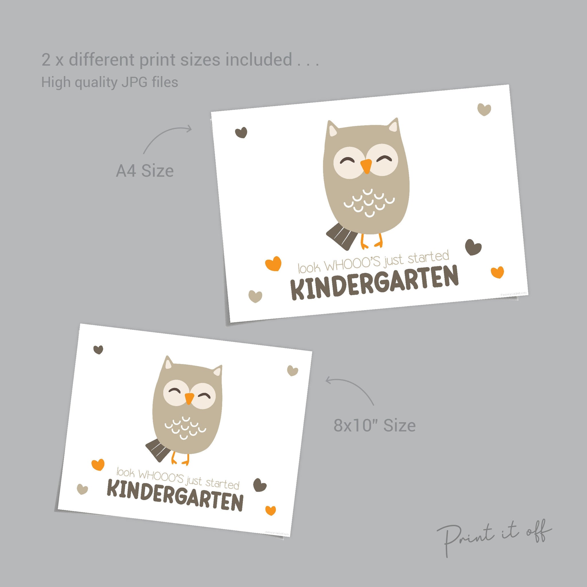 Owl Kindergarten / First Day of School Kindy / Handprint Hand Art Craf ...