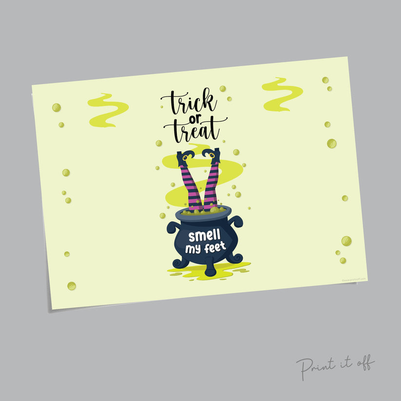 Witch Halloween Art Craft - Footprint Handprint Art PRINTABLE – PRINT ...