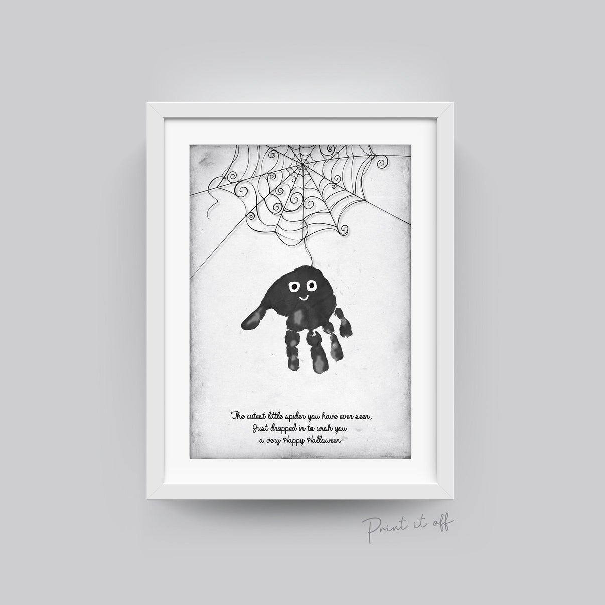 Halloween Spider Hand Handprint Footprint Art Craft / Kids Toddler Bab ...
