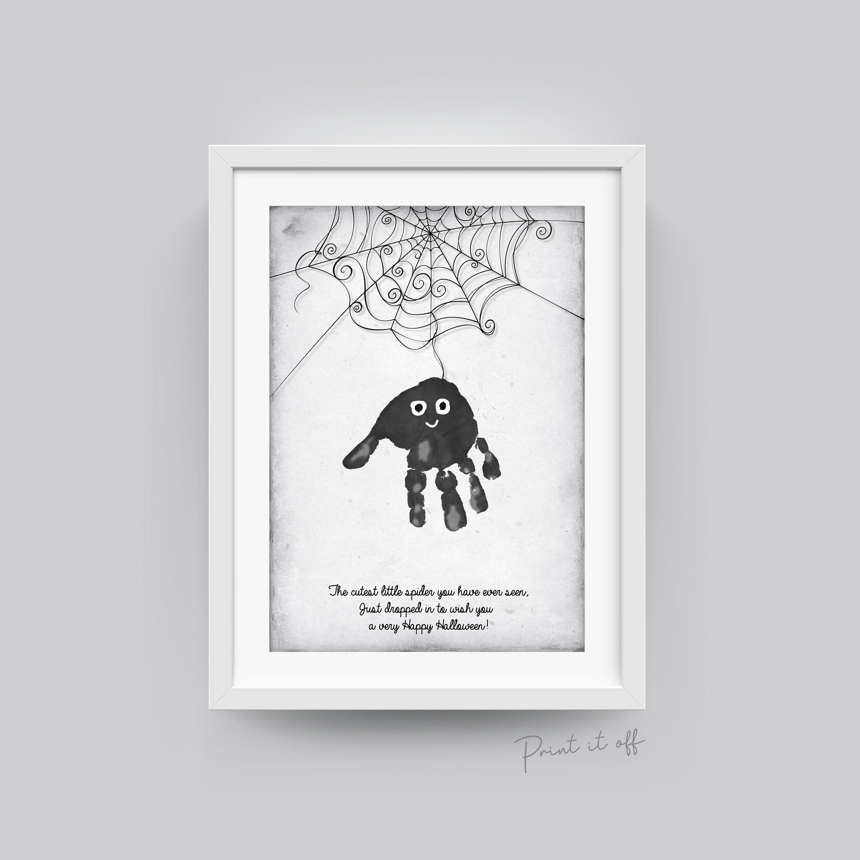 Halloween Spider Hand Handprint Footprint Art Craft / Kids Toddler Bab ...