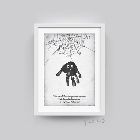 Halloween Spider Hand Handprint Footprint Art Craft / Kids Toddler Bab ...