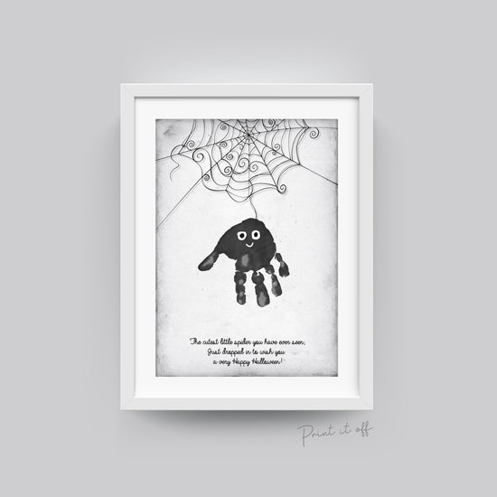 Halloween Spider Hand Handprint Footprint Art Craft / Kids Toddler Bab ...