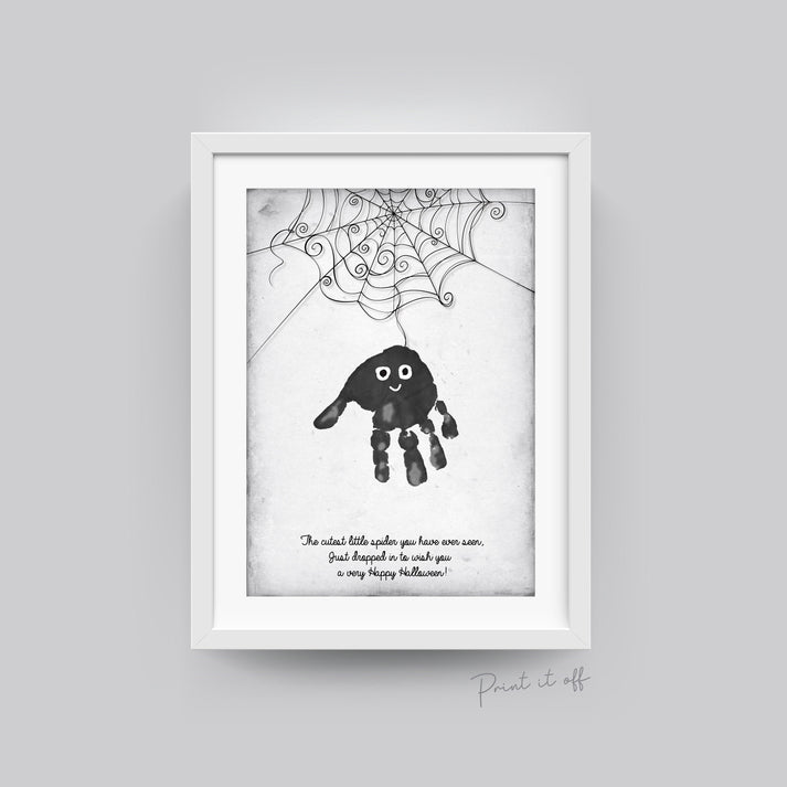 Halloween Spider Hand Handprint Footprint Art Craft / Kids Toddler Bab ...