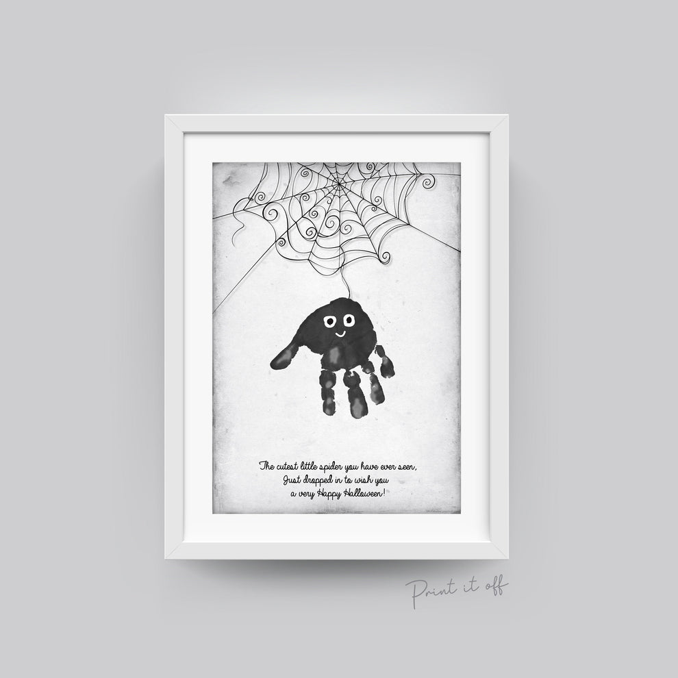 Halloween Spider Hand Handprint Footprint Art Craft / Kids Toddler Bab ...