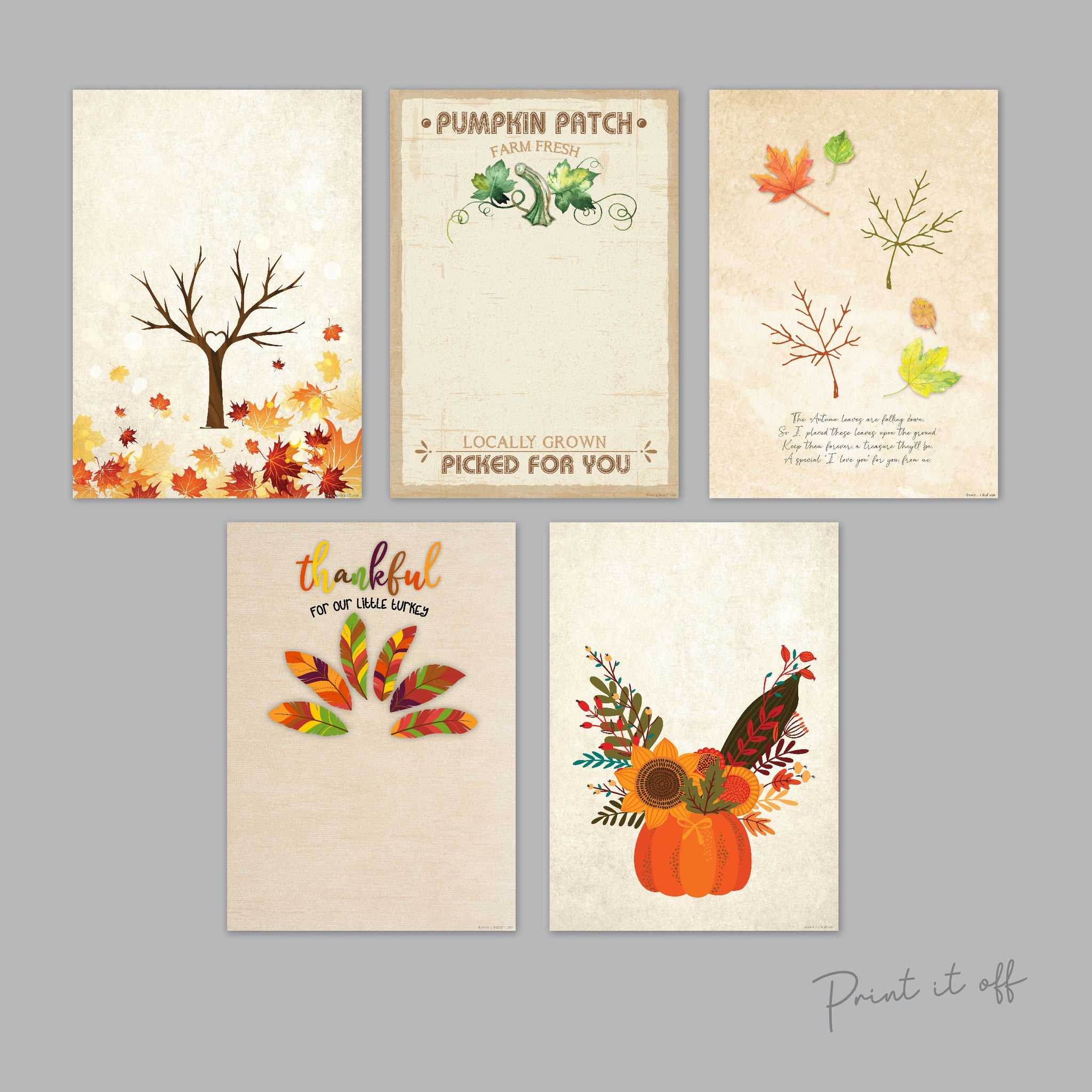 Fall Thanksgiving Halloween - Easy Handprint Footprint Art Craft