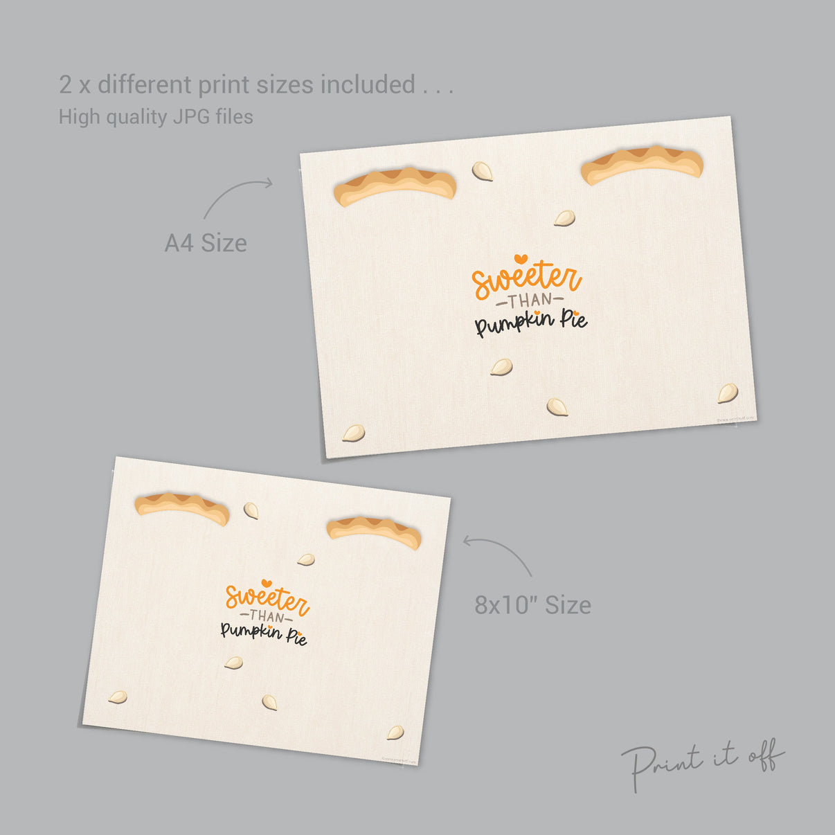 Sweeter than Pumpkin Pie / Footprint Art Craft / Thanksgiving Fall Aut ...