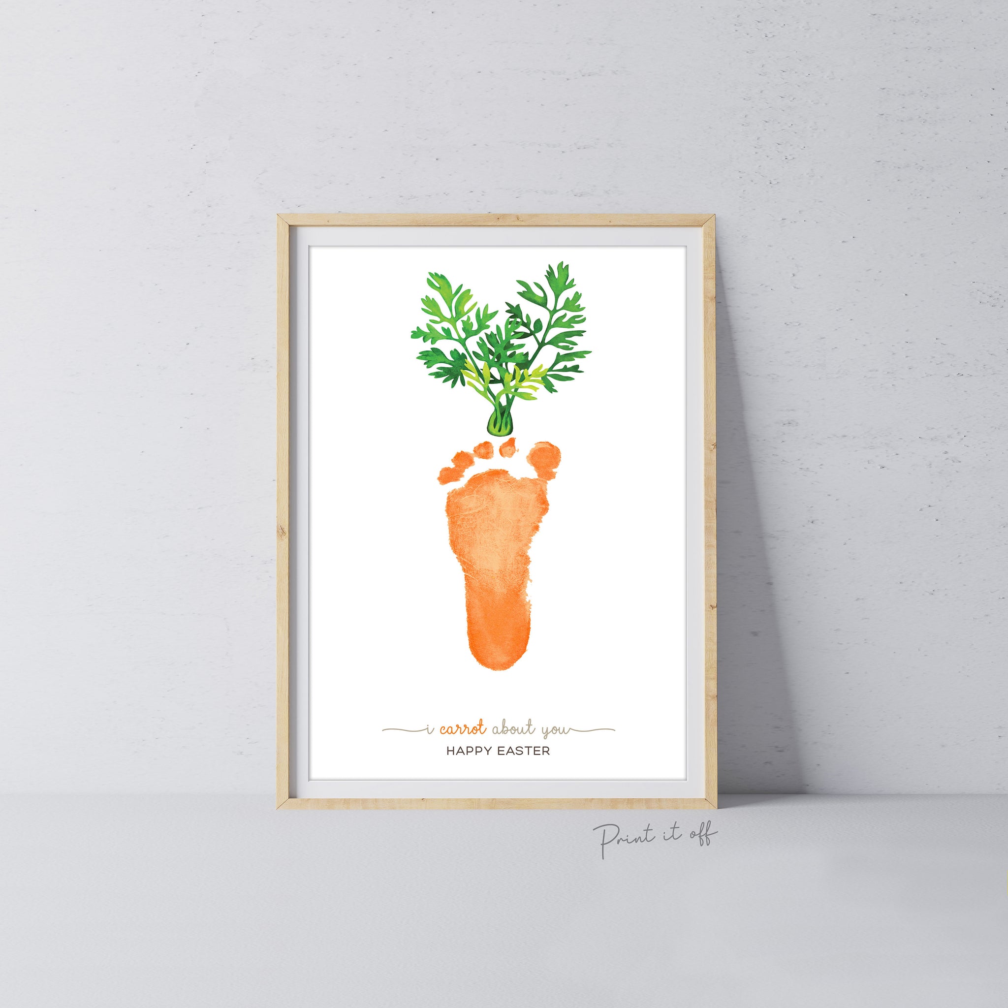 4 x Easter Handprint Footprint Craft Art PACK / Bunny Carrot Chick Flo