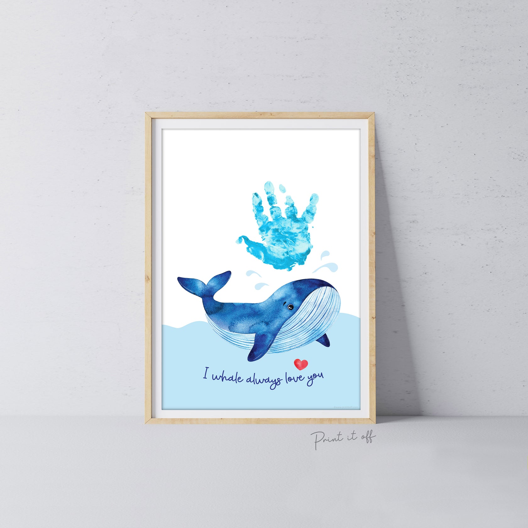 I whale always love you / Footprint Handprint Art Craft / Mother's Fat