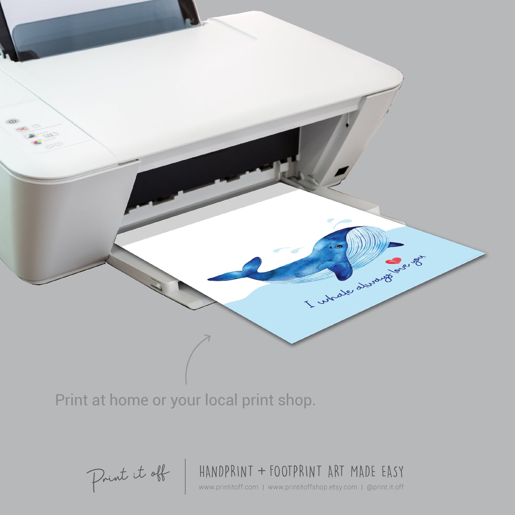 I whale always love you / Footprint Handprint Art Craft / Mother's Fat ...