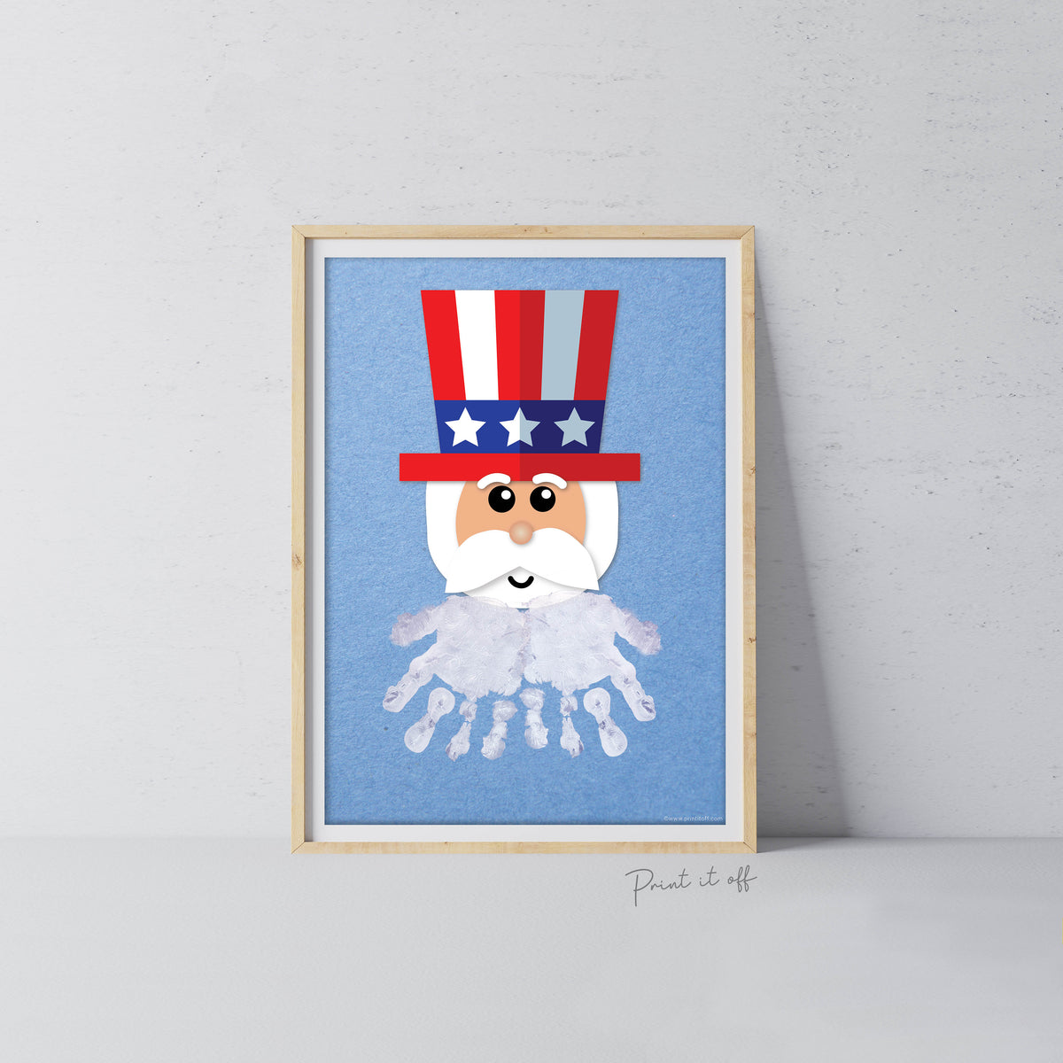 Uncle Sam Handprint Art / Craft Activity Card / Happy 4th of July Inde