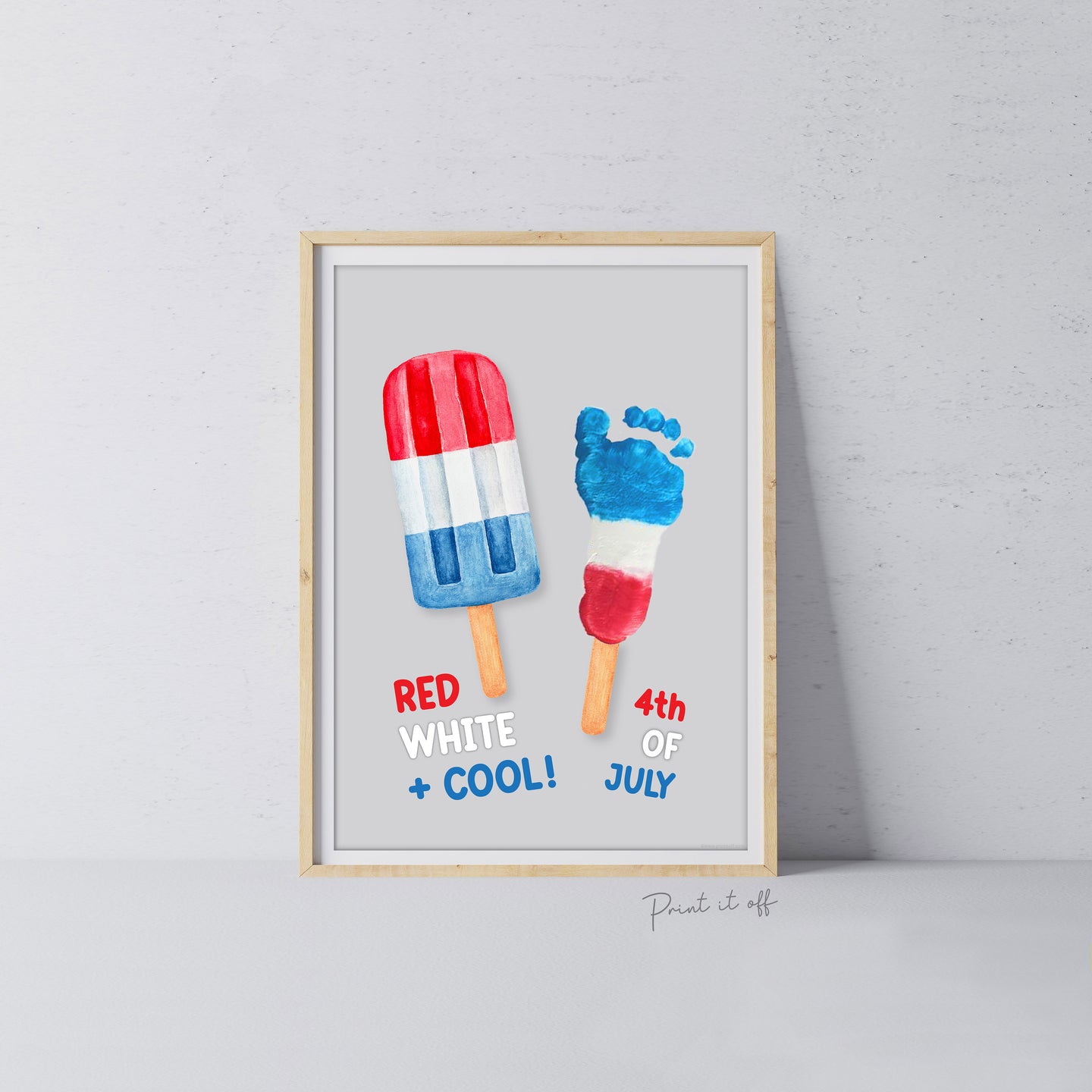 USA / 4th July - Handprint & Footprint Art Craft