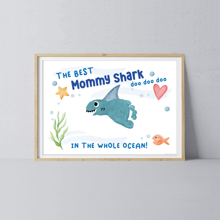 Best Mommy Shark / Footprint Handprint Art Craft Mom Mother's Day Birt ...