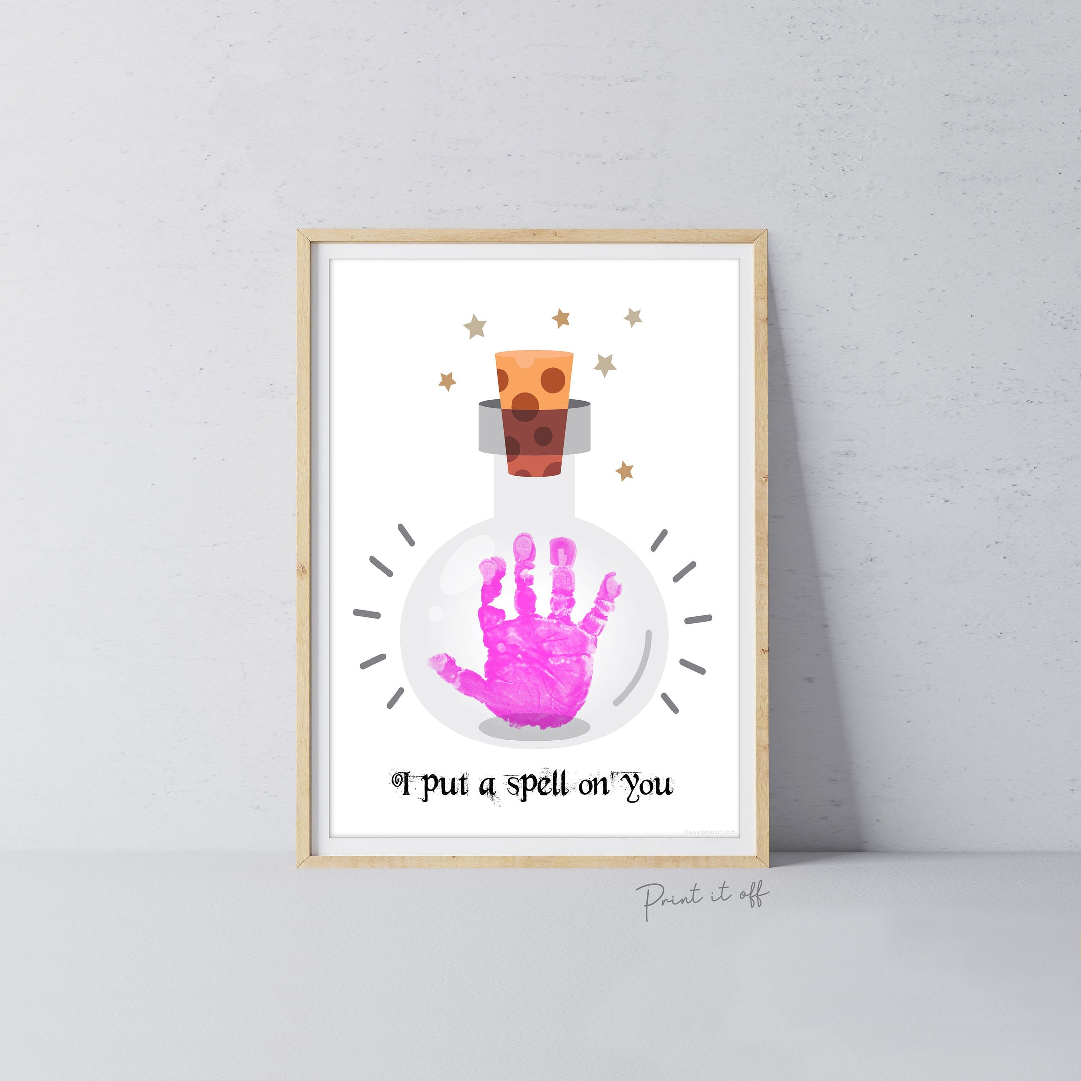 I Put a Spell On You Witch Footprint Handprint Foot Hand Halloween Art ...