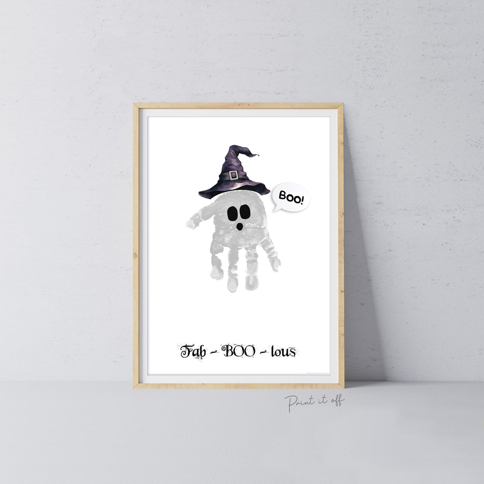 Fab-BOO-Lous Ghost Footprint Handprint Foot Hand Halloween Art Craft ...