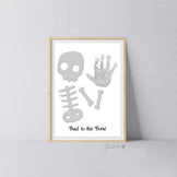 Bad to the Bone Skeleton Footprint Handprint Foot Hand Halloween Art C ...