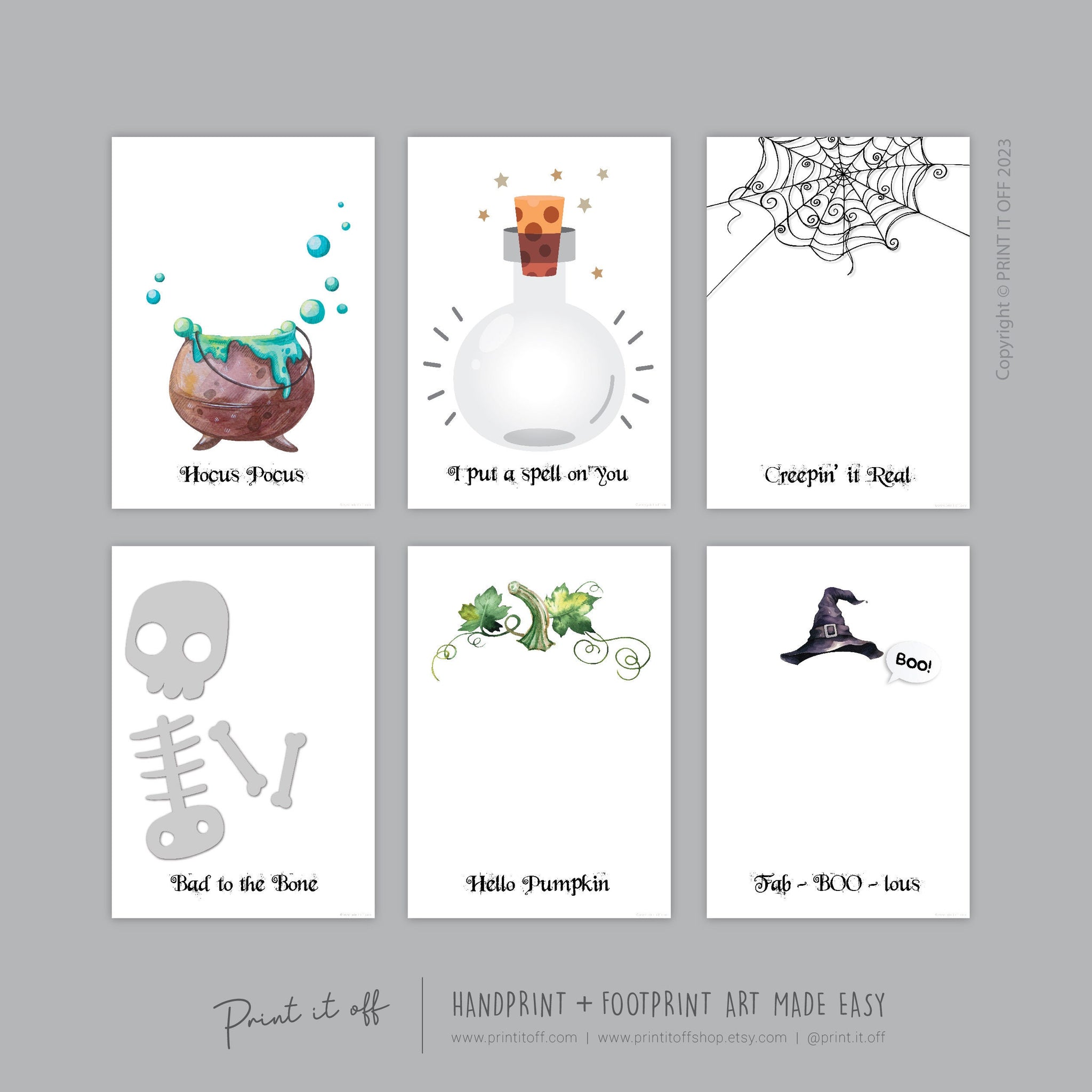Halloween Pack - Handprint Footprint Foot Hand Art Craft / Kids Toddle