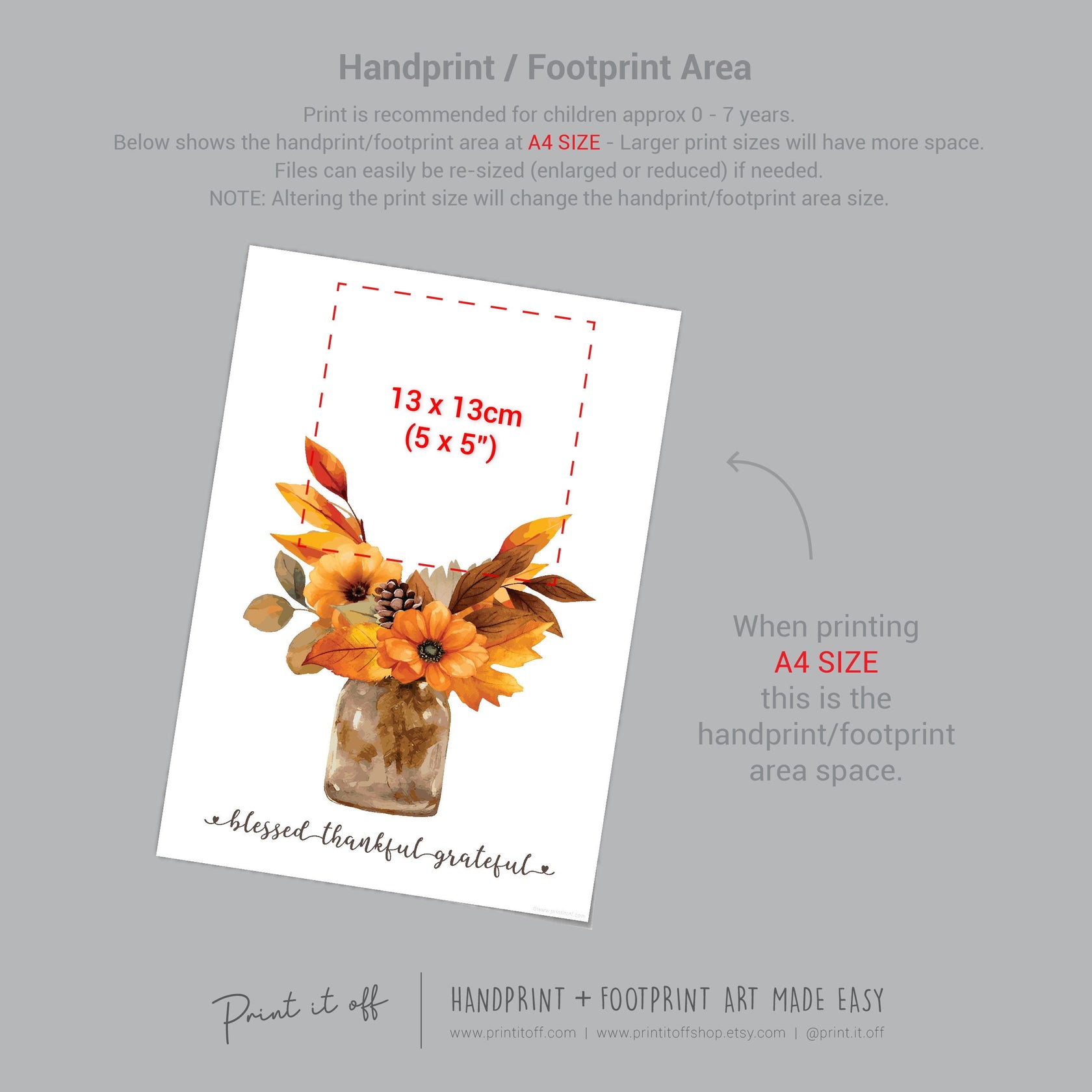 Thanksgiving Fall Autumn Handprint Footprint Art Craft / Kids Toddler