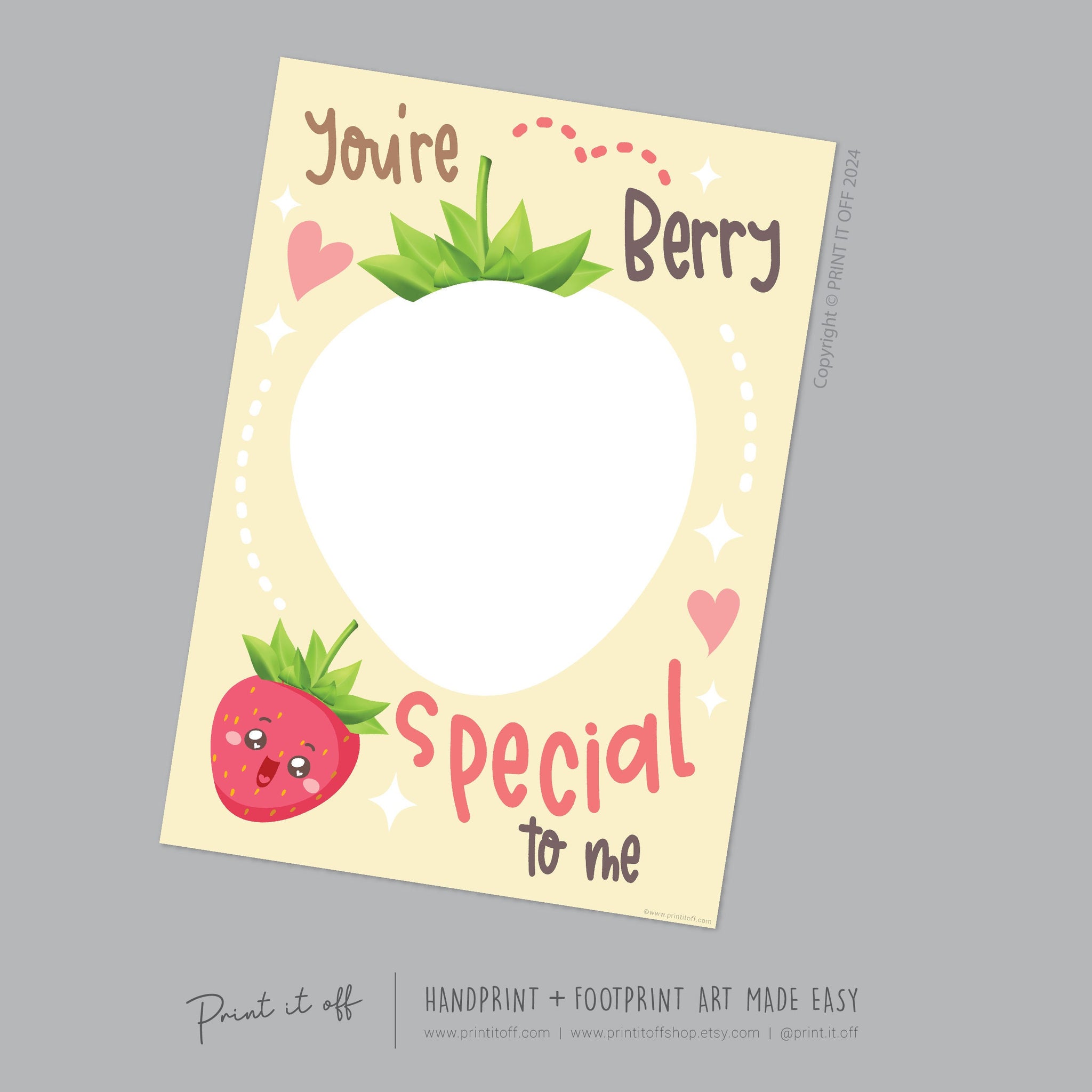 You're Berry Special To Me / Handprint Footprint Art / Happy Valentine