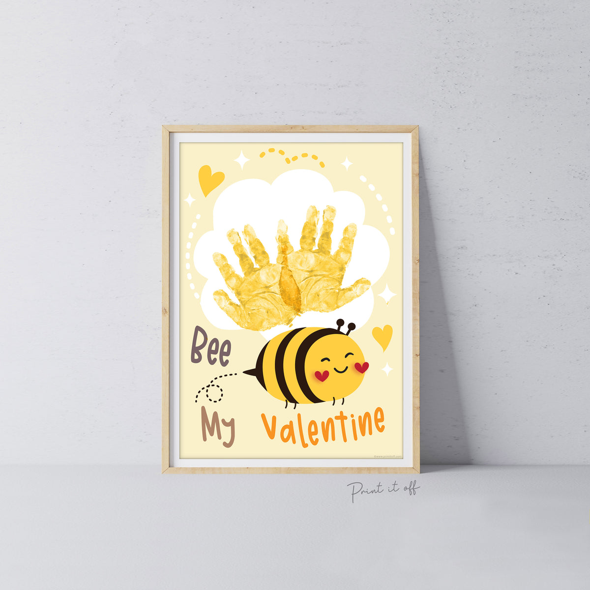 Bee My Valentine - Handprint Art / Happy Valentine's Day Card Craft