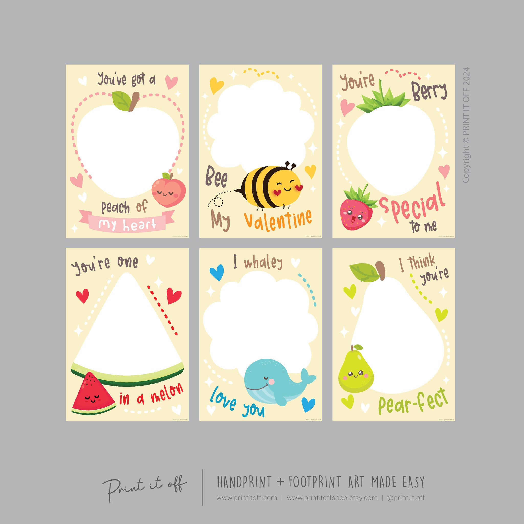 Valentine's Handprint Footprint Art Craft - PRINT NOW