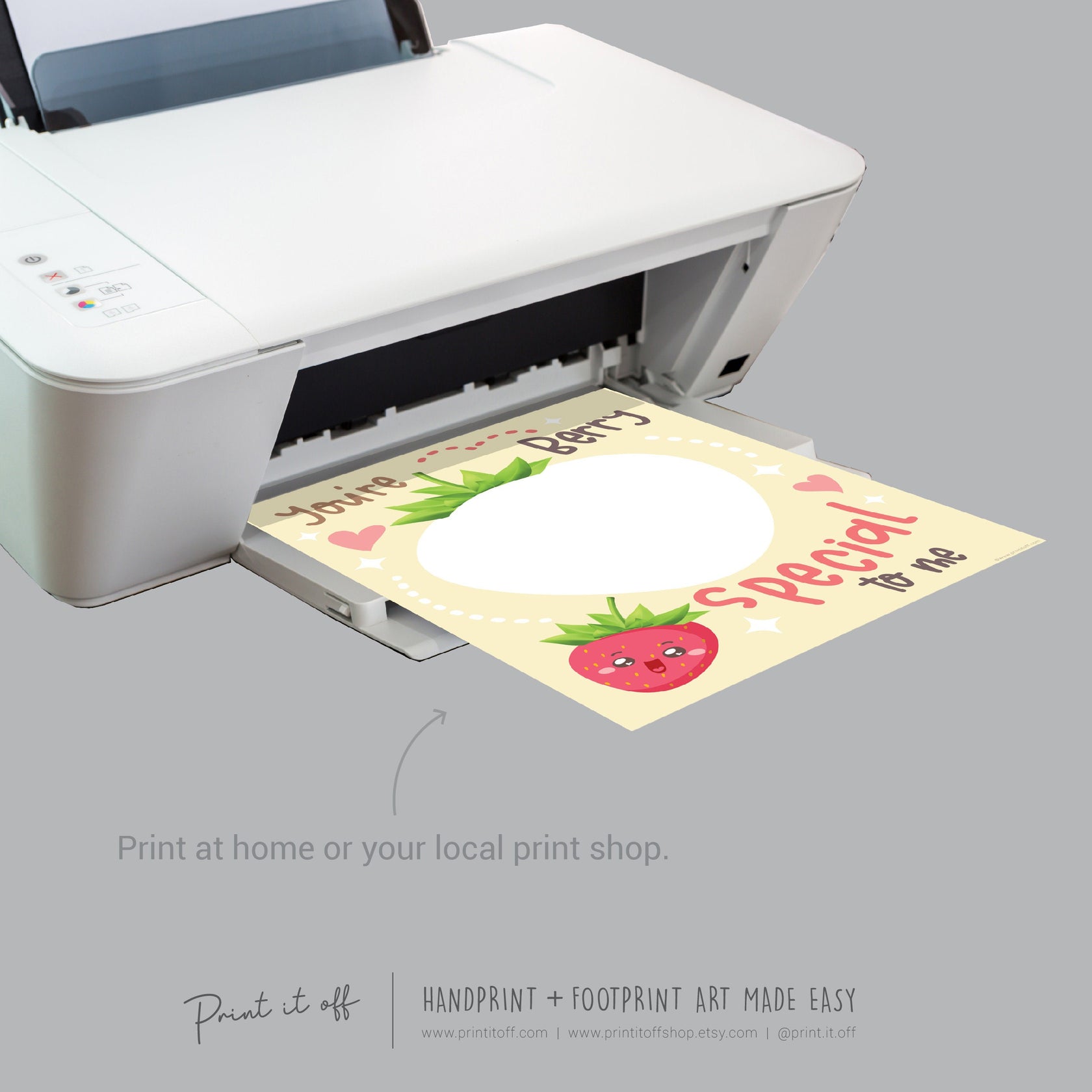 You're Berry Special To Me / Handprint Footprint Art / Happy Valentine