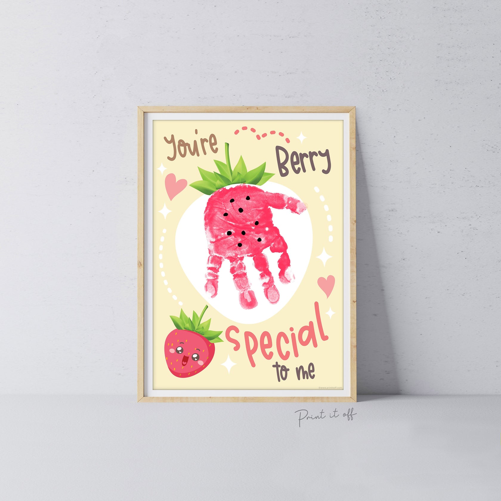You're Berry Special To Me / Handprint Footprint Art / Happy Valentine ...