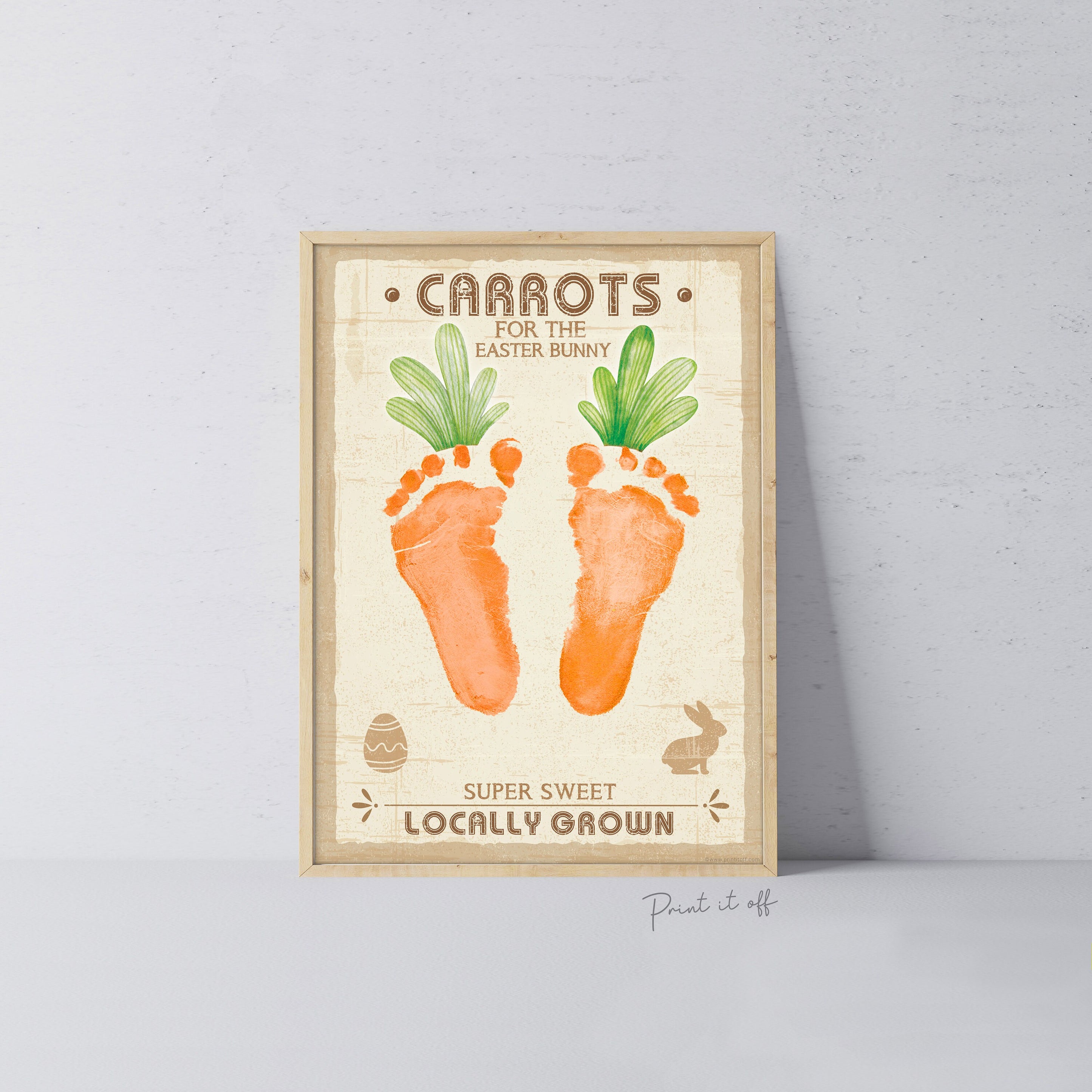 Carrots for Easter Bunny / Footprint Feet Art Craft / Kids Baby Toddle ...